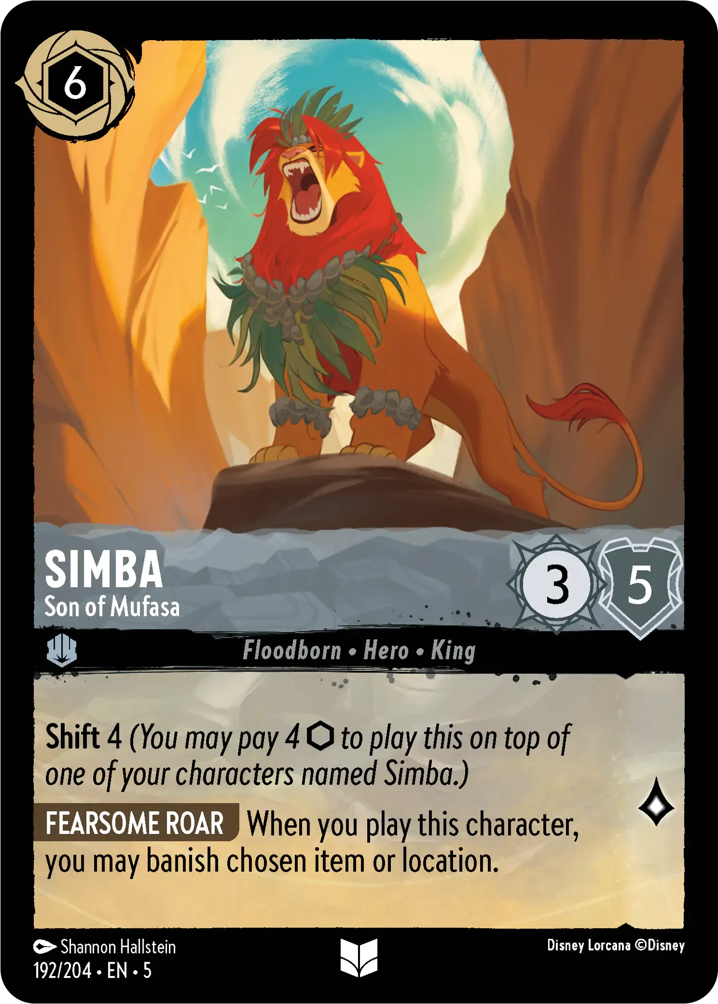 192 - Simba Shimmering Skies - Lorcana PCL – Pop Culture Larrikin