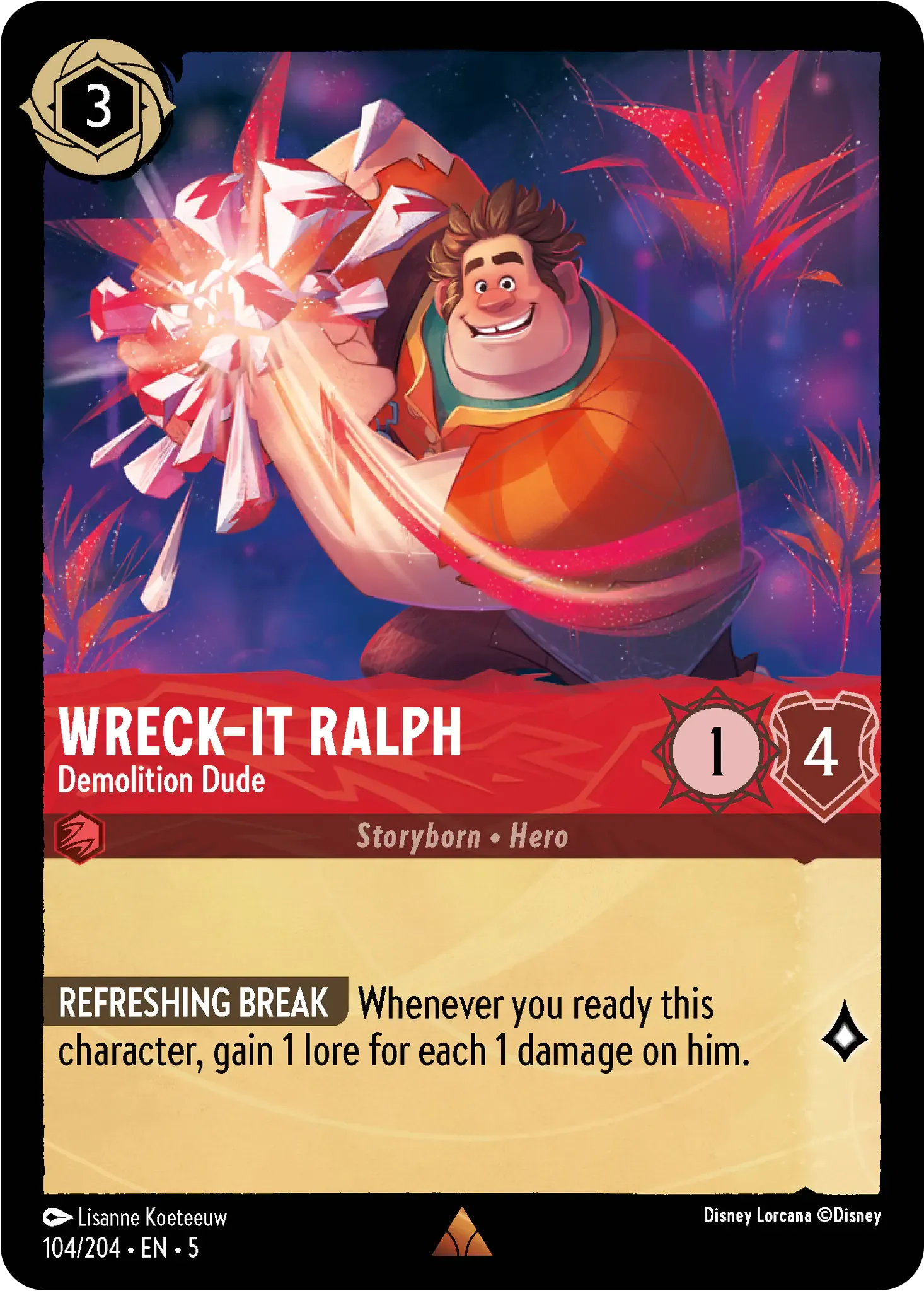 104 - Wreck-It Ralph Shimmering Skies - Lorcana PCL – Pop Culture Larrikin